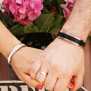 Engagement Gift Matching Leather Bracelets Wedding Gift Personalized ...