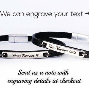 Love Bracelet I Love You I Know Set of 2 Leather Bracelets His and Her ...