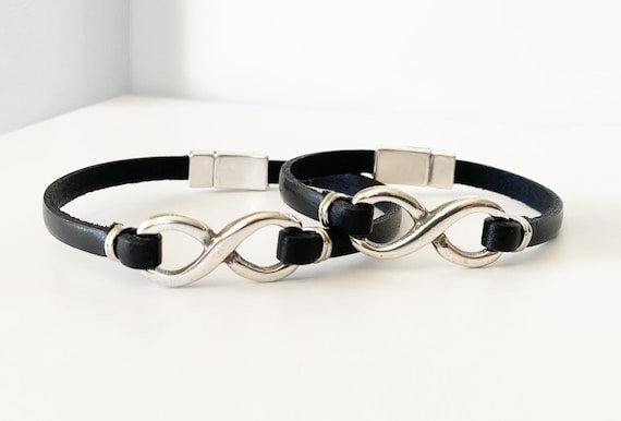 Couple Bracelets Infinity Symbol Couples Gift Personalized | Etsy