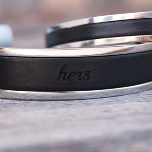 Engagement Gift Matching Leather Bracelets Wedding Gift Personalized ...