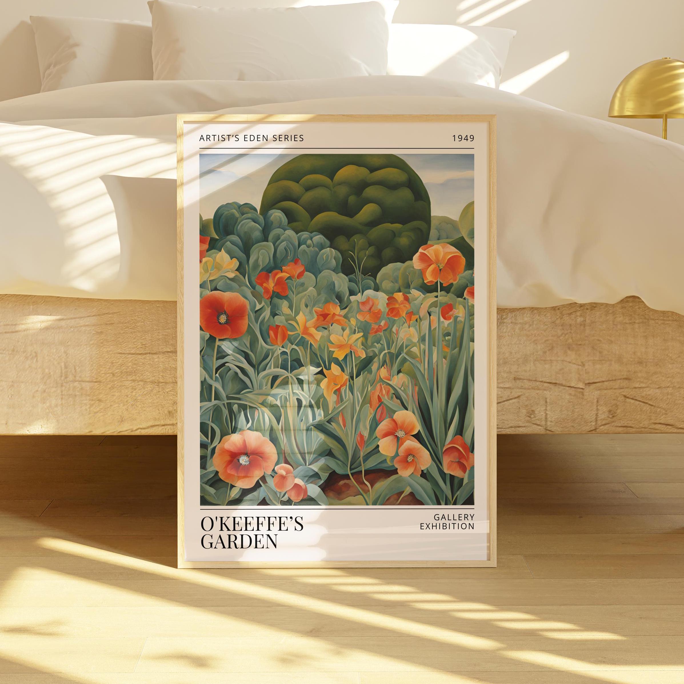 Georgia O'keeffe Style Garden Wall Art Print #1, Floral Landscape ...