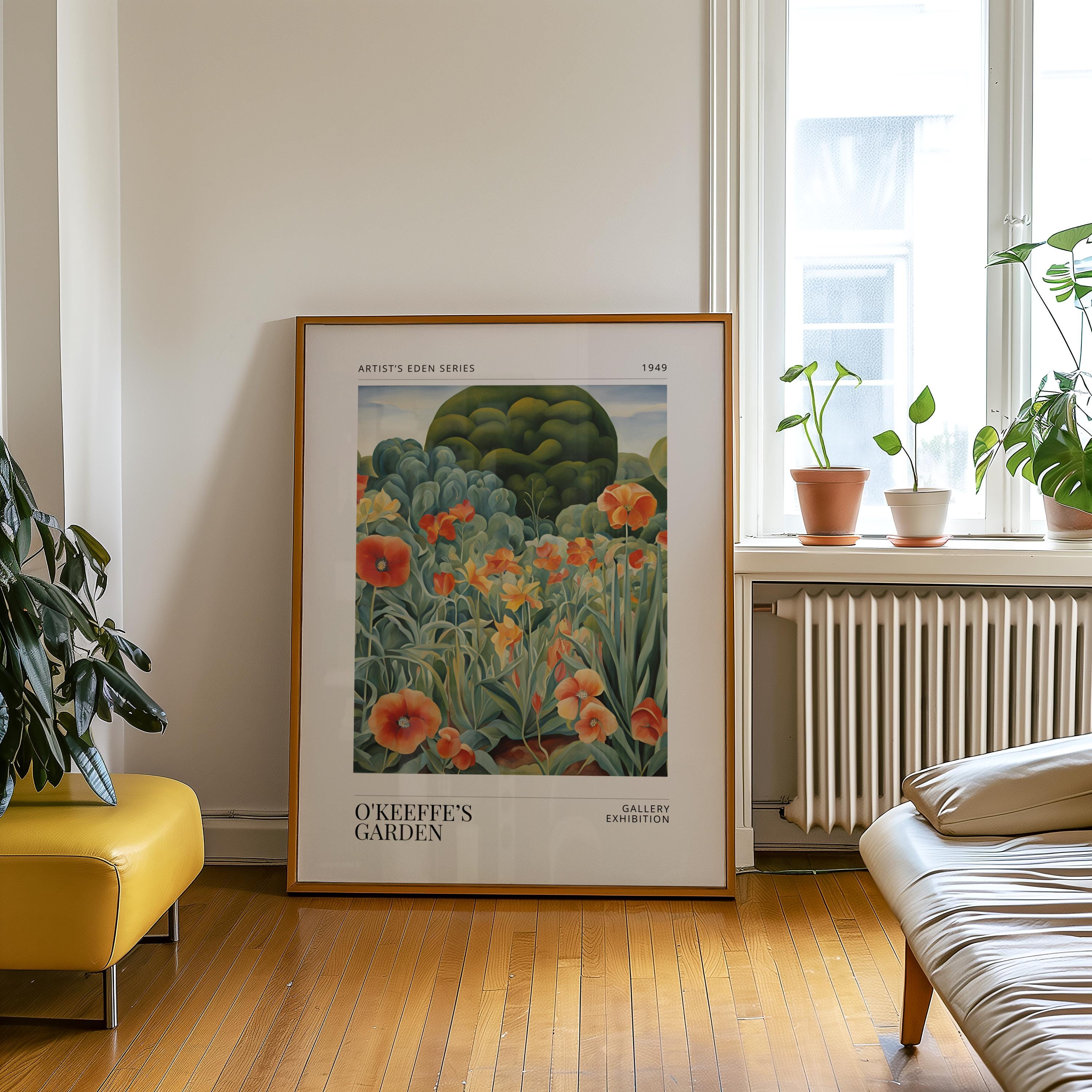 Georgia O'keeffe Style Garden Wall Art Print #1, Floral Landscape ...