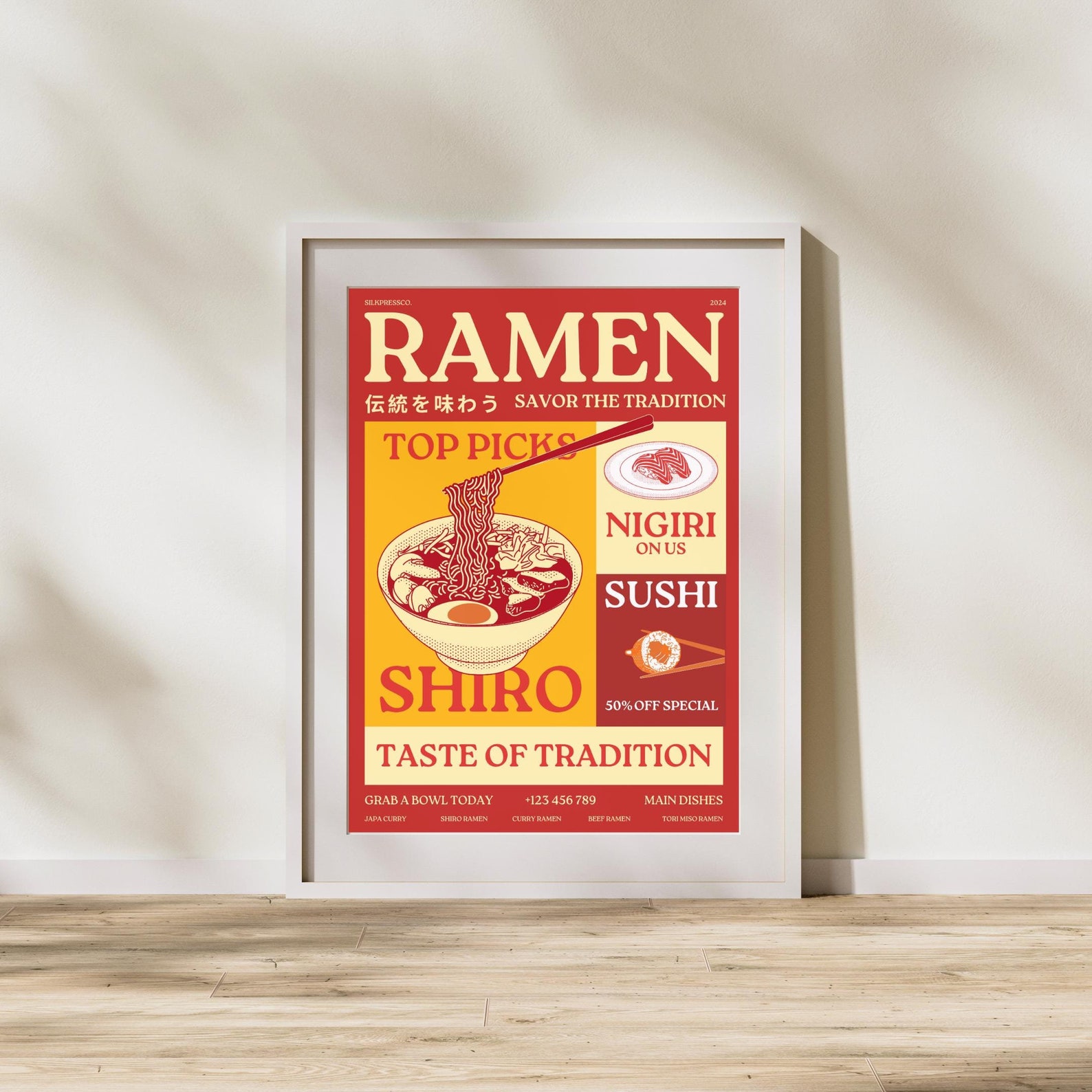 Vintage Ramen Shop Poster - Retro Japanese Noodle Art | Traditional ...