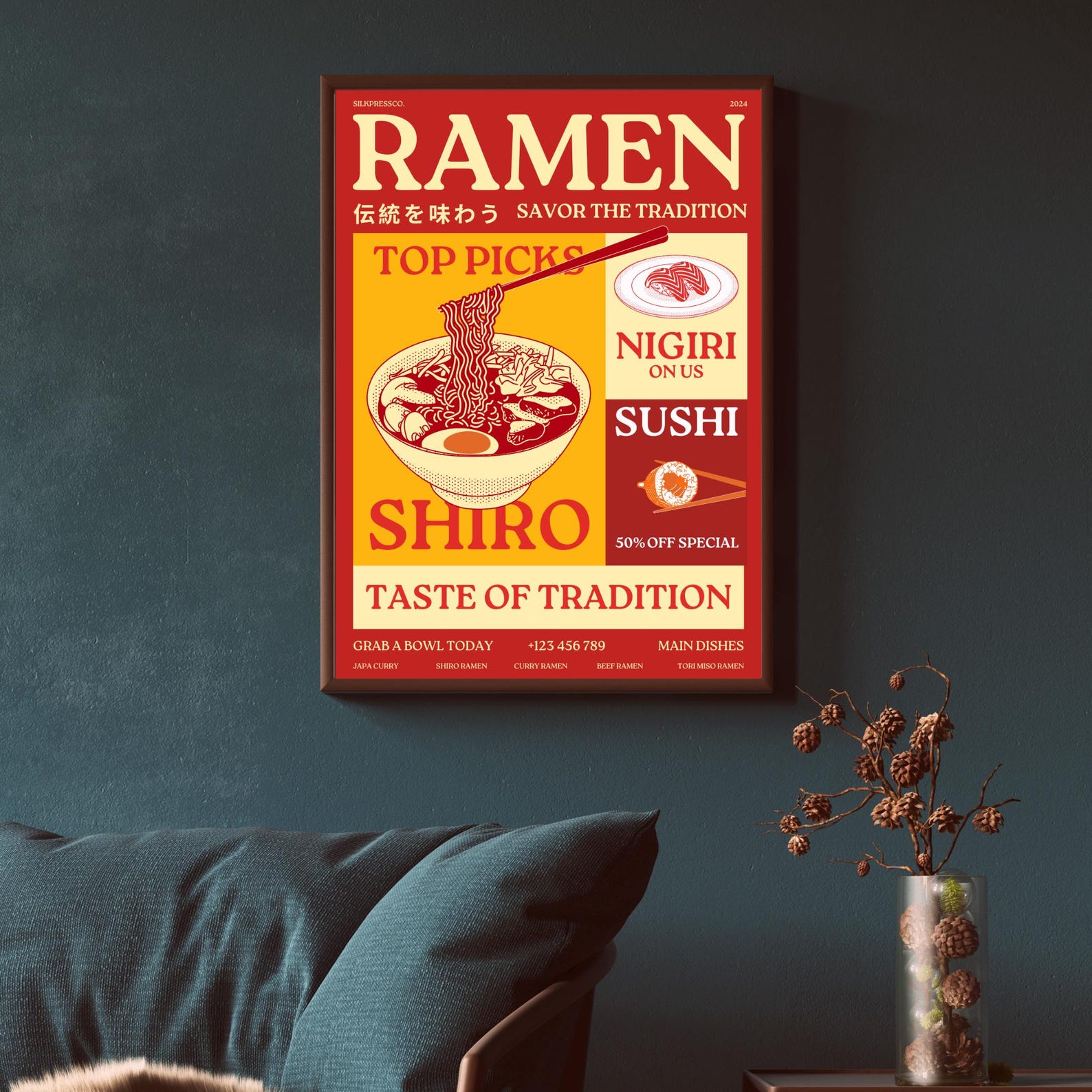 Vintage Ramen Shop Poster - Retro Japanese Noodle Art | Traditional ...