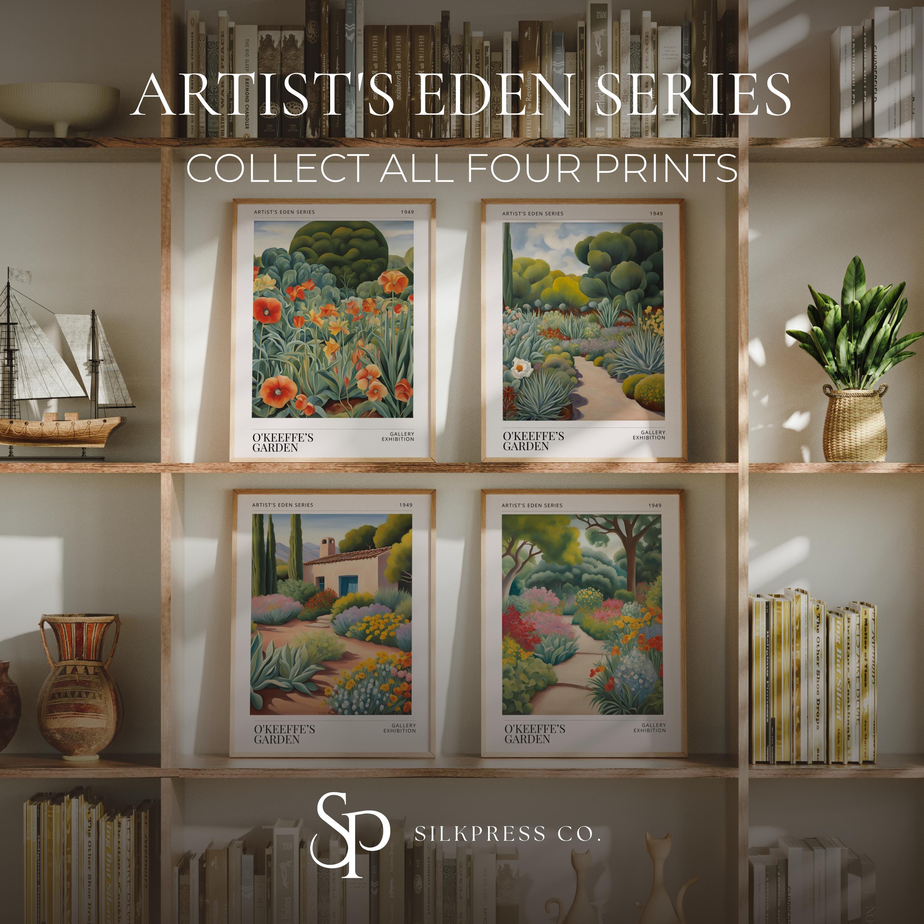 Georgia O'keeffe Style Garden Wall Art Print #1, Floral Landscape ...