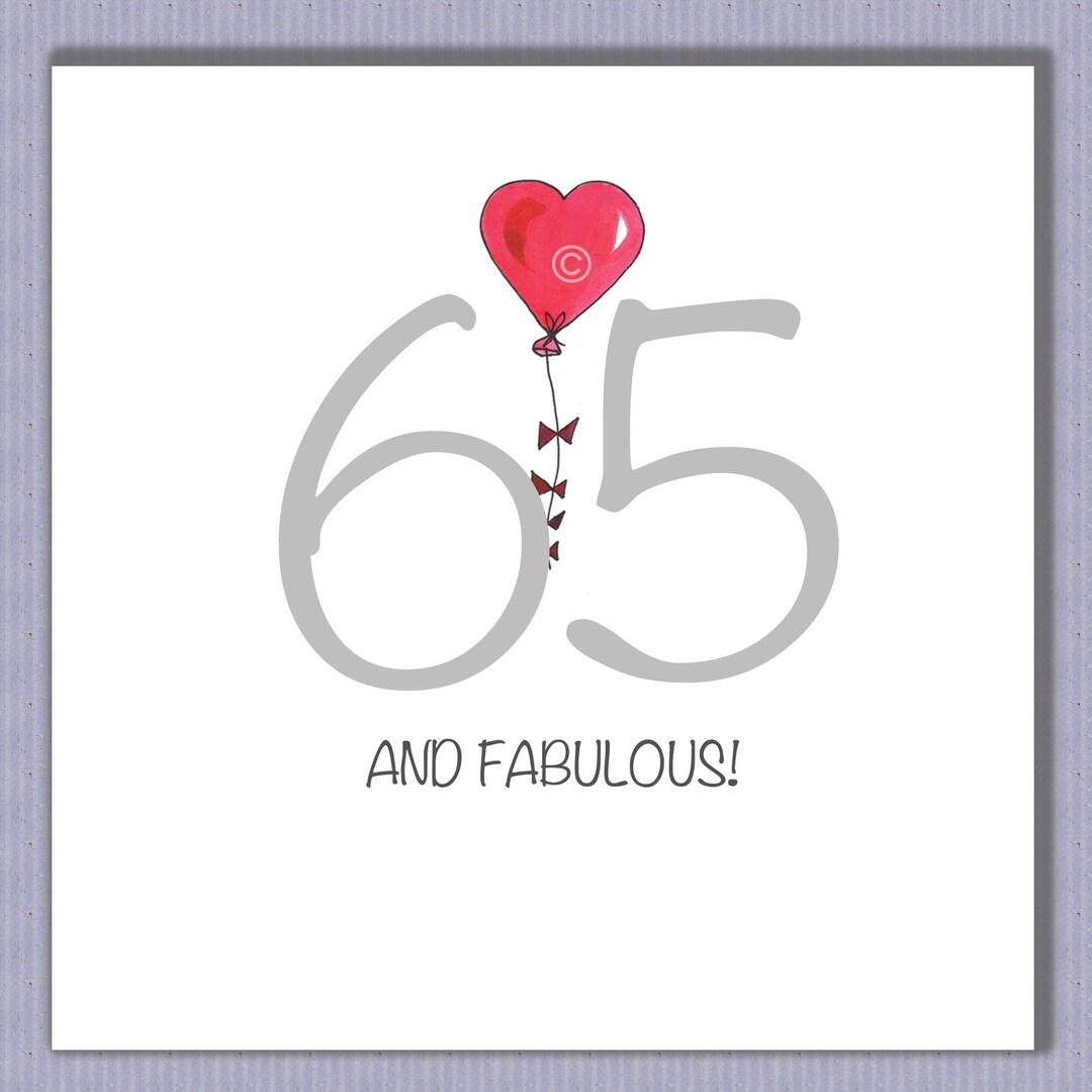PK093 65th Birthday Card. Wonderful Special Card to Send to Anyone Who ...