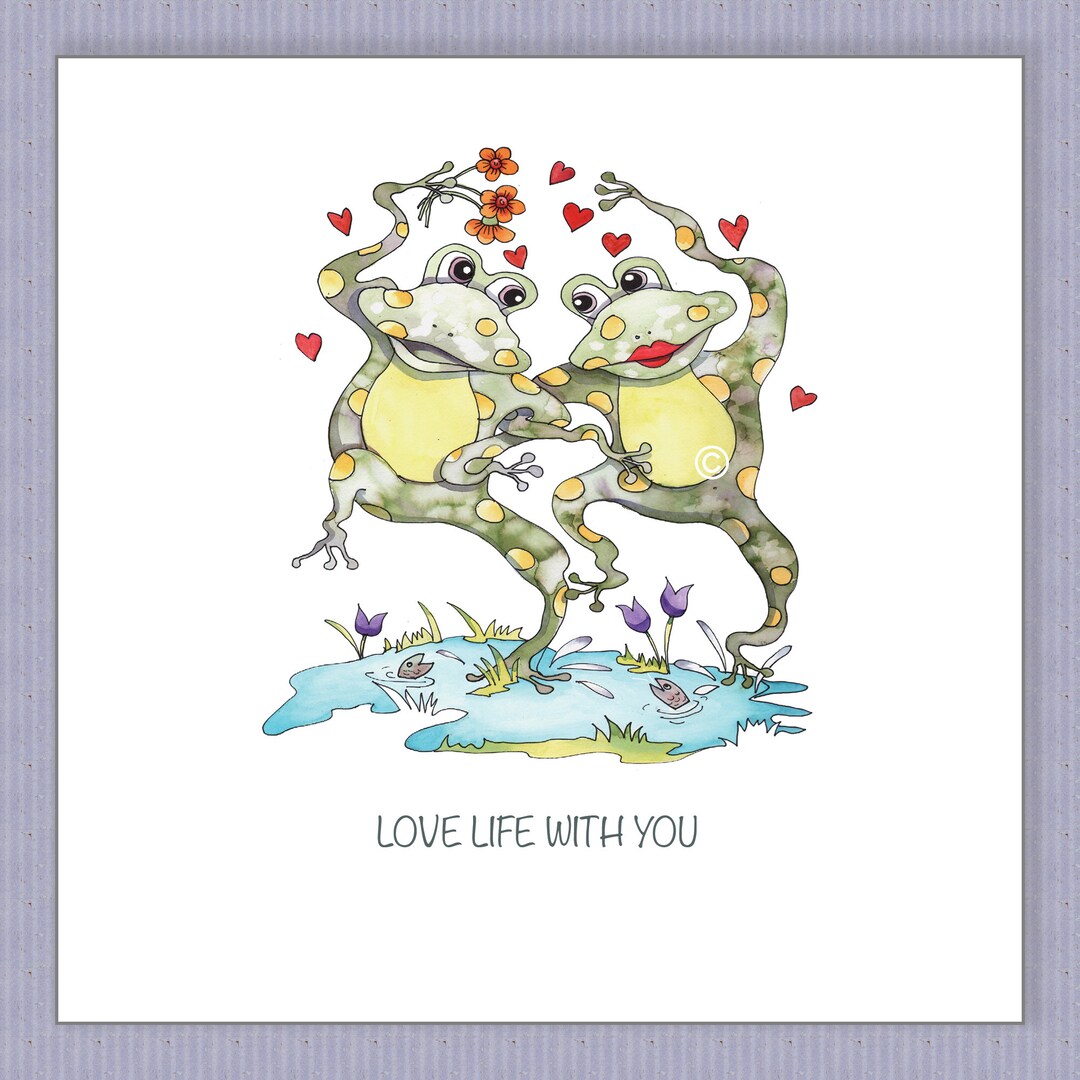 PK101 Our Anniversary Frog Card! A Unique Light-hearted Fun Card for ...
