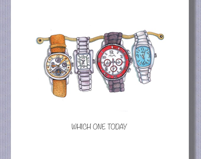 Birthday Watch Card - Etsy