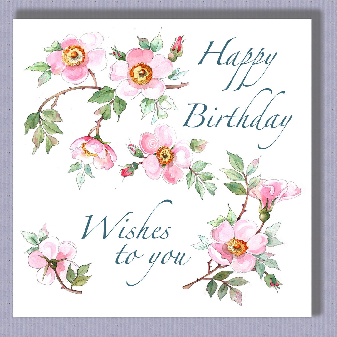PK069 Roses Birthday Card .. A Floral and Pretty Card.. Perfect for ...