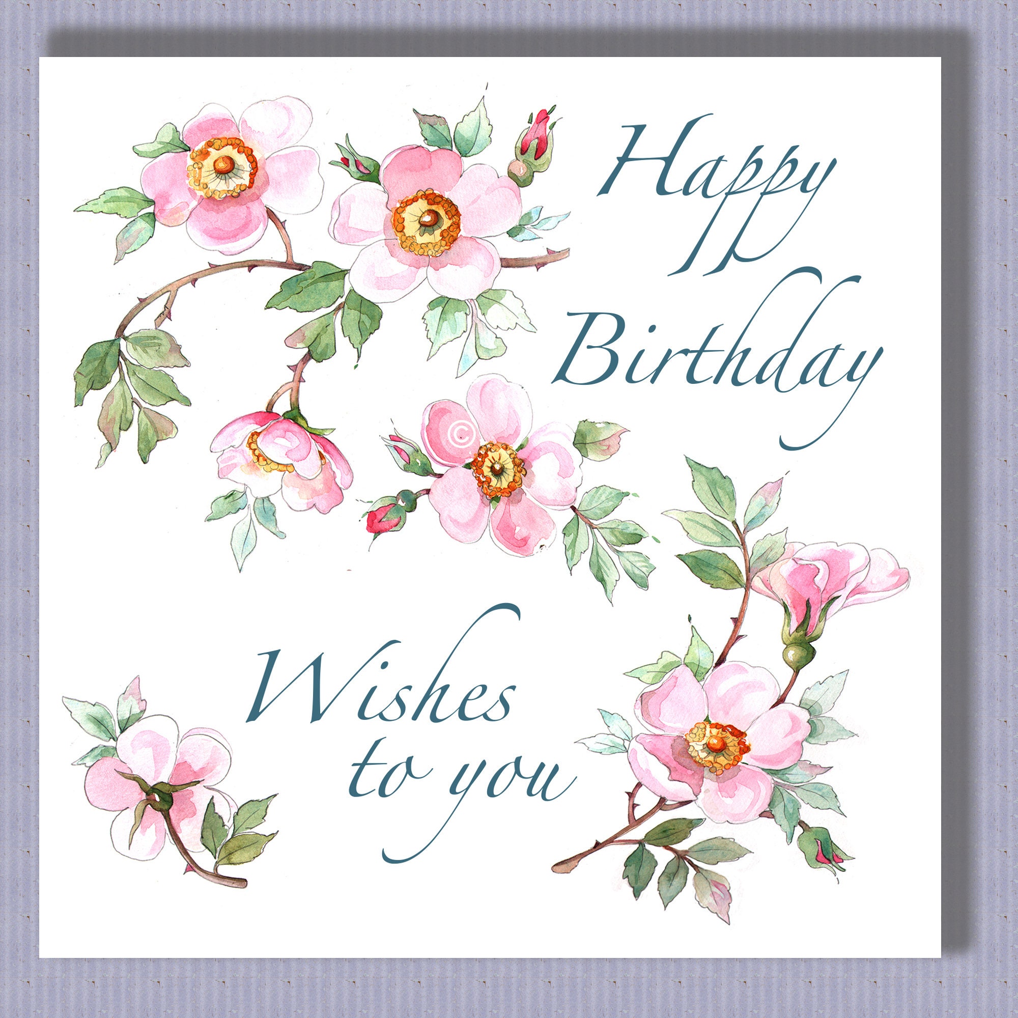PK069 Roses Birthday Card .. A Floral and Pretty Card.. Perfect for ...
