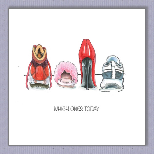 Shoe Greeting Card - Etsy