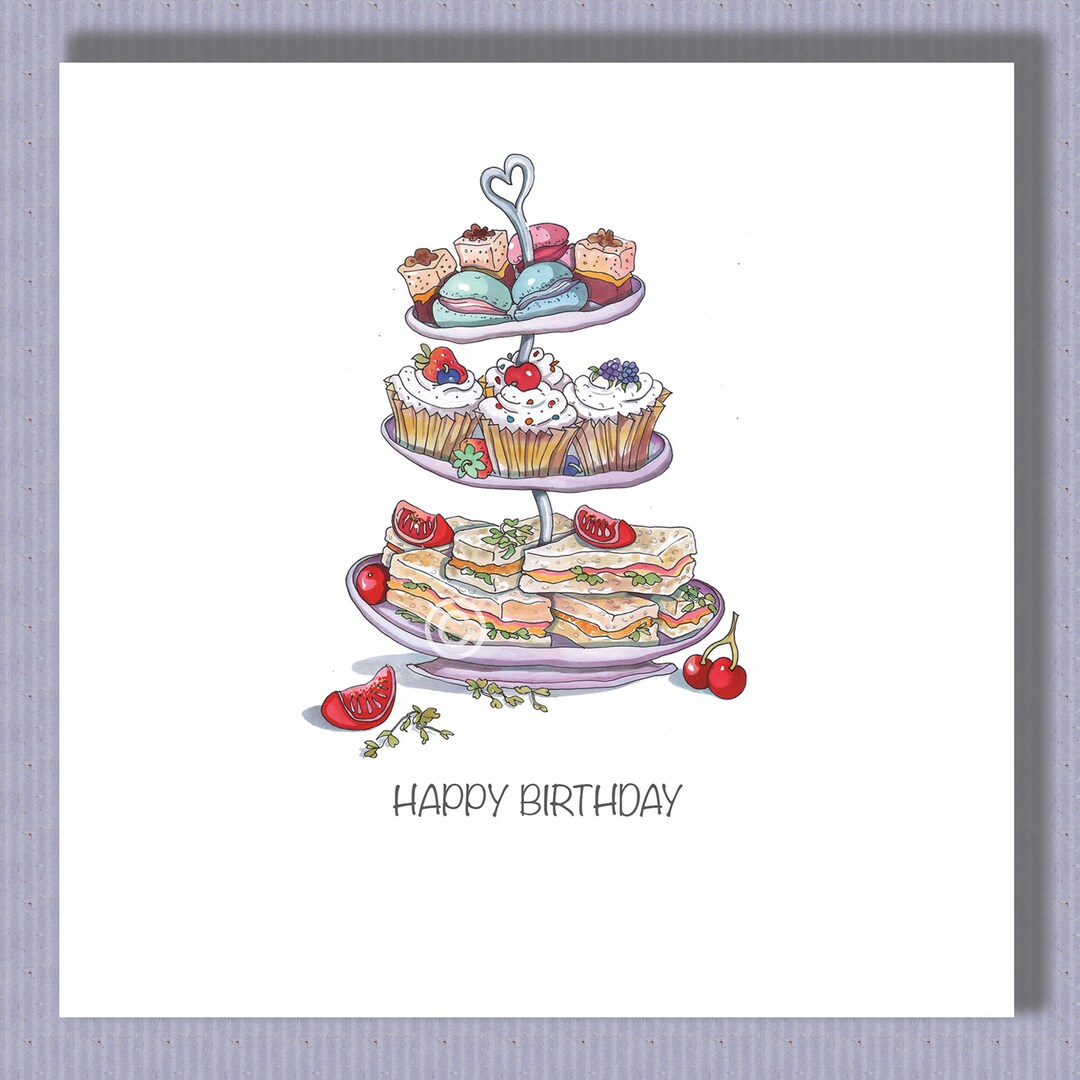 PK061 Fab Birthday Tea Card! Great Card to Send for a Afternoon Tea ...