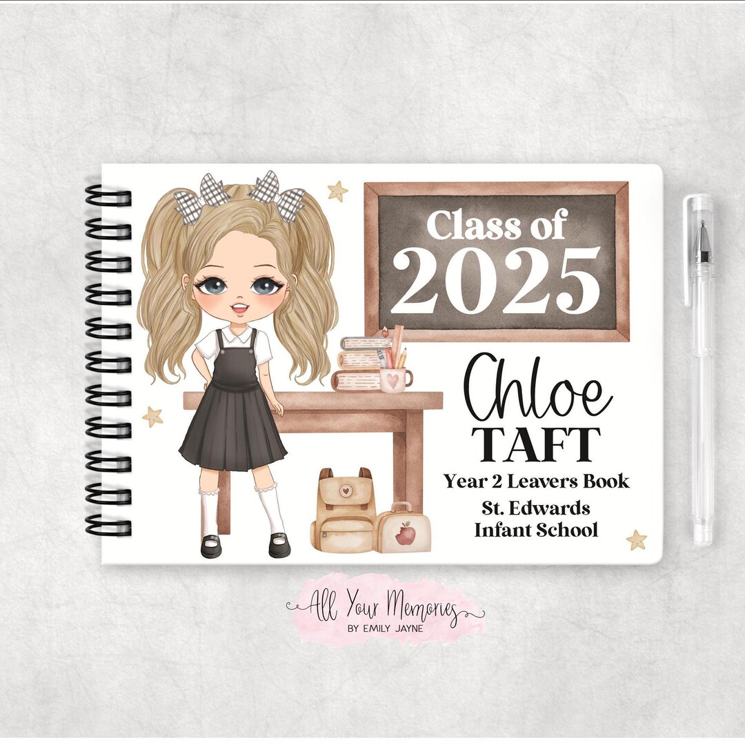 School Leavers Autograph Book, A5 Hardbacked, Message Book, Class of ...