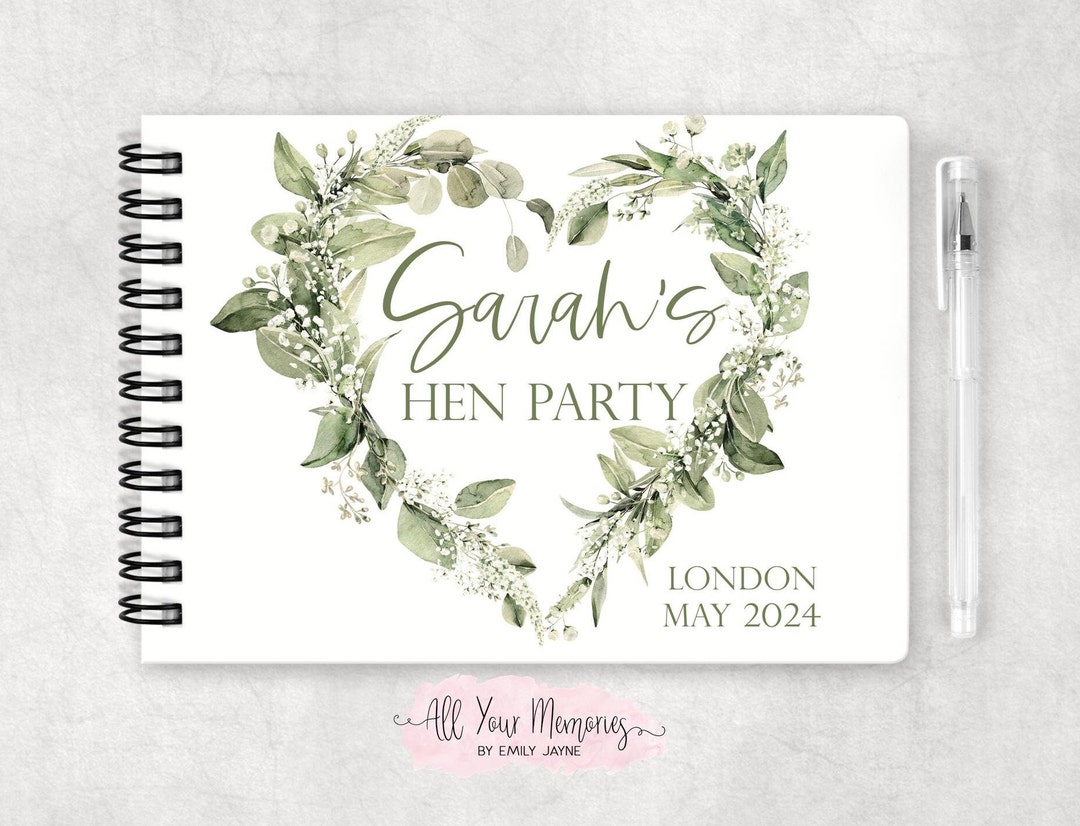 Personalised Hen Party Guest Book / Memory Book / Photo Book - Gift ...