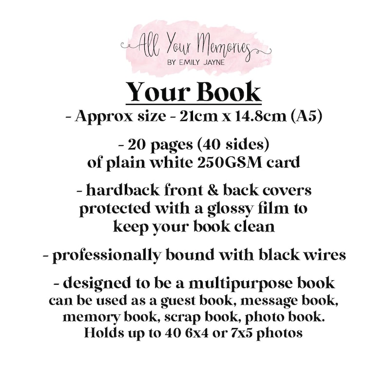 Personalised 30th Birthday Guest Book for Him | Hardback Memory & Photo ...