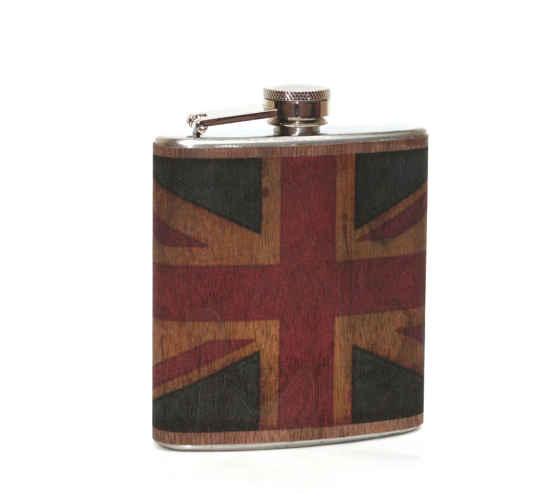 Wooden Union Jack Flask, United Kingdom Flag - Etsy
