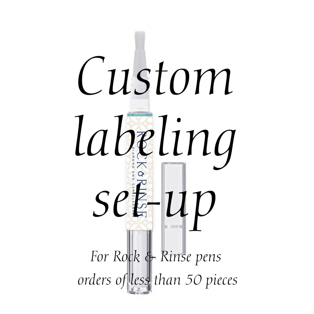 Custom Labeling Set-up Fee for Less Than 50 Rock & Rinse Pens - Etsy