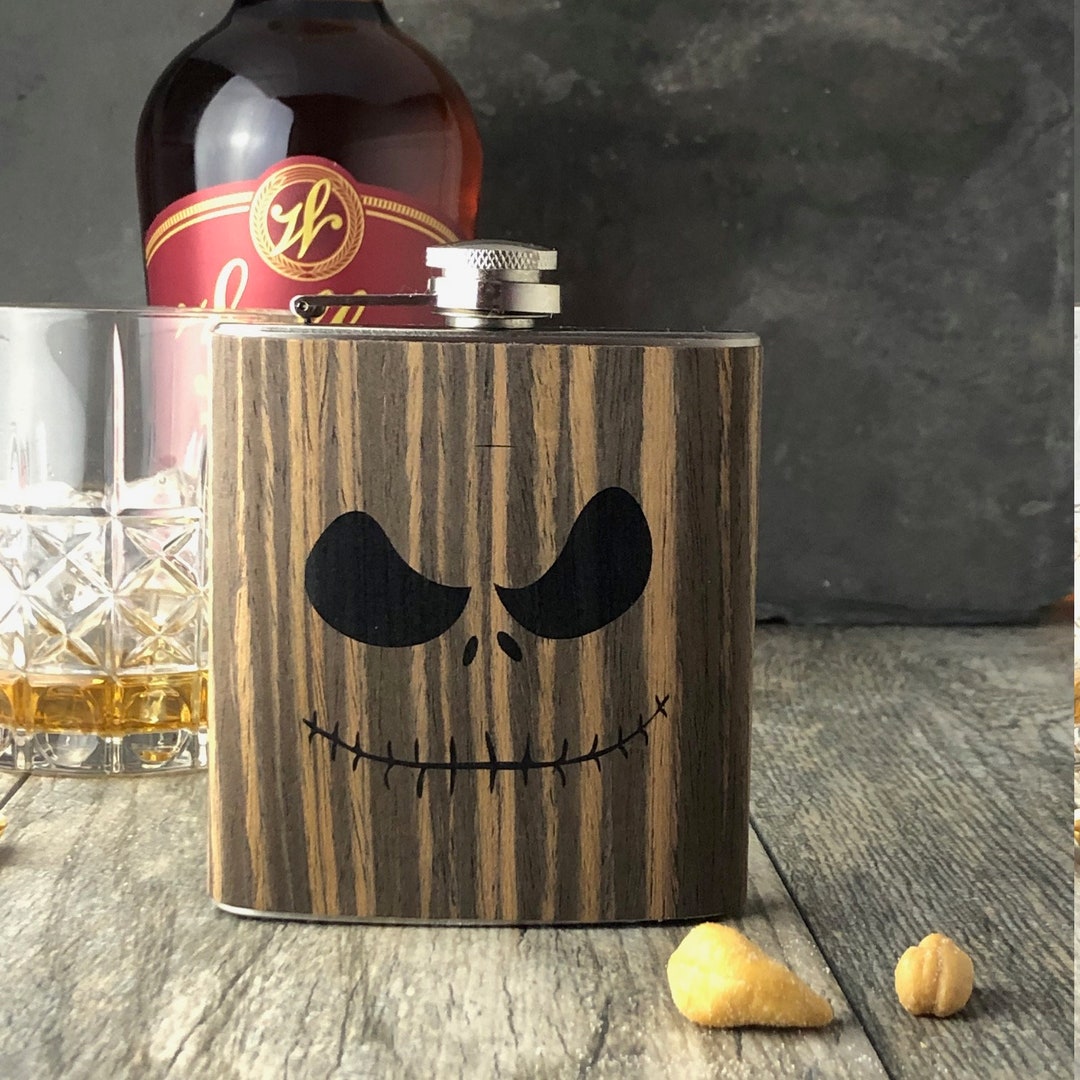 Nightmare Before Christmas Flask, Tim Burton Wood Gift Flask - Etsy