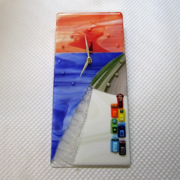 Fused Glass Clock - Etsy