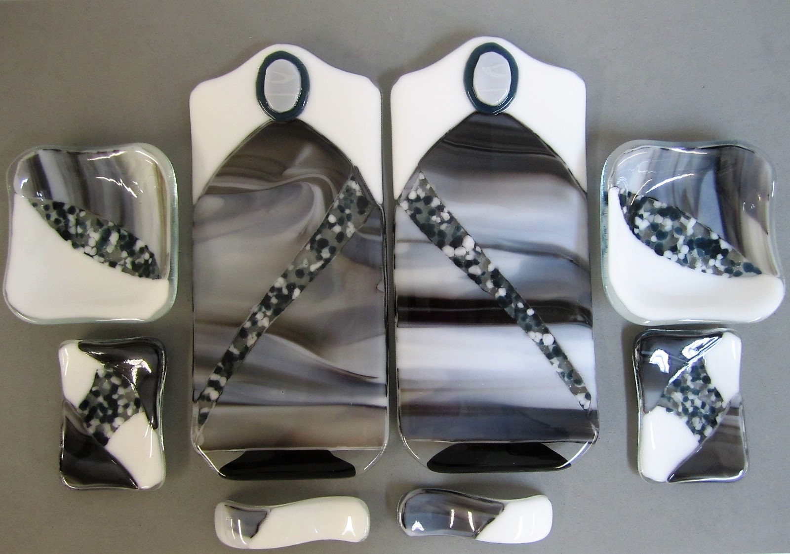 New Nordic Fused Glass Dining Set - Etsy