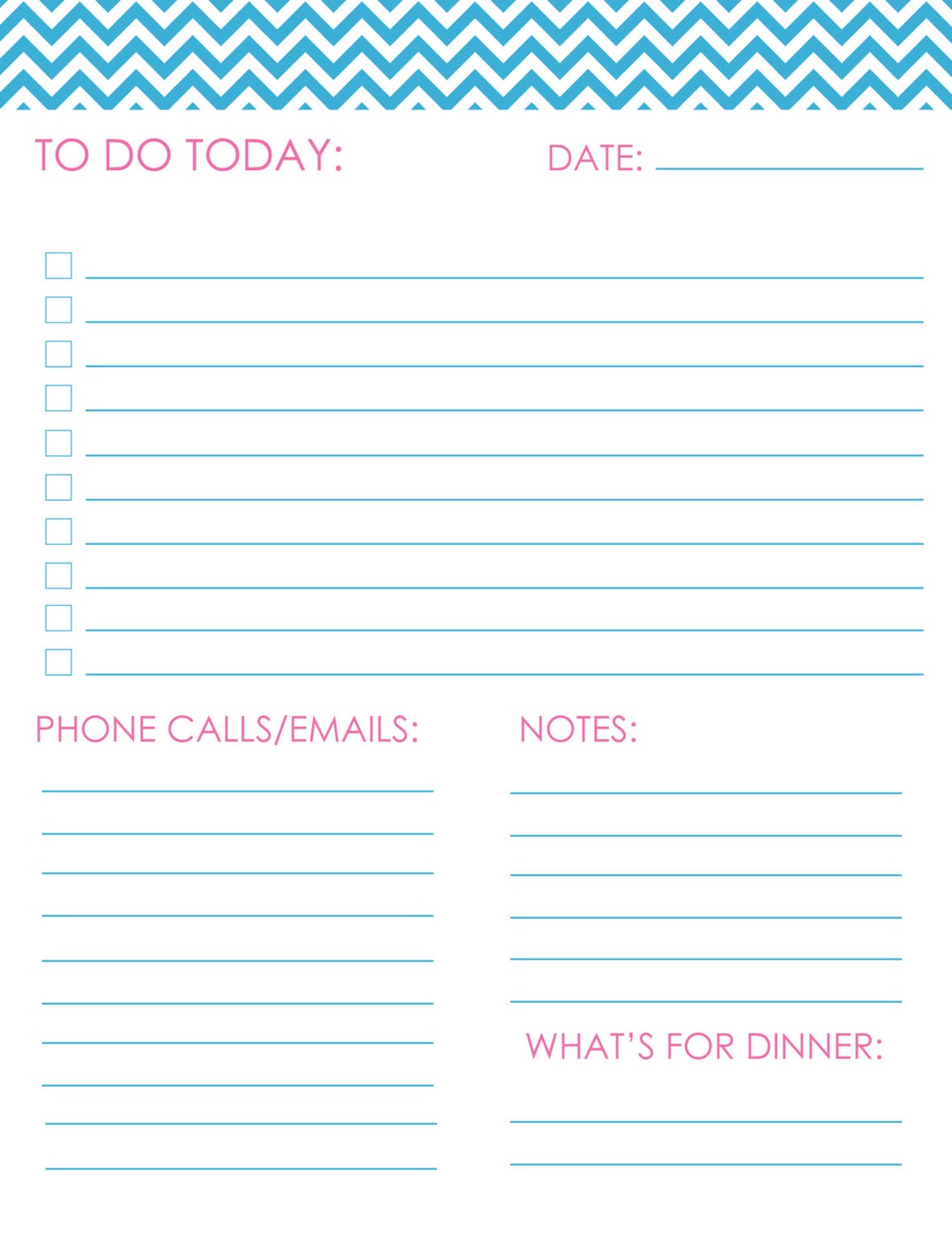 INSTANT DOWNLOAD Printable to Do List / ORGANIZE It to Do Sheet - Etsy