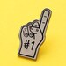 Number One Enamel Pin Foam Finger Enamel Pin Enamel Lapel - Etsy