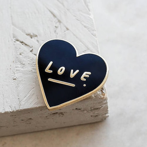 Gift for Her Heart Enamel Pin Cute Lapel Pin Glitter Enamel - Etsy
