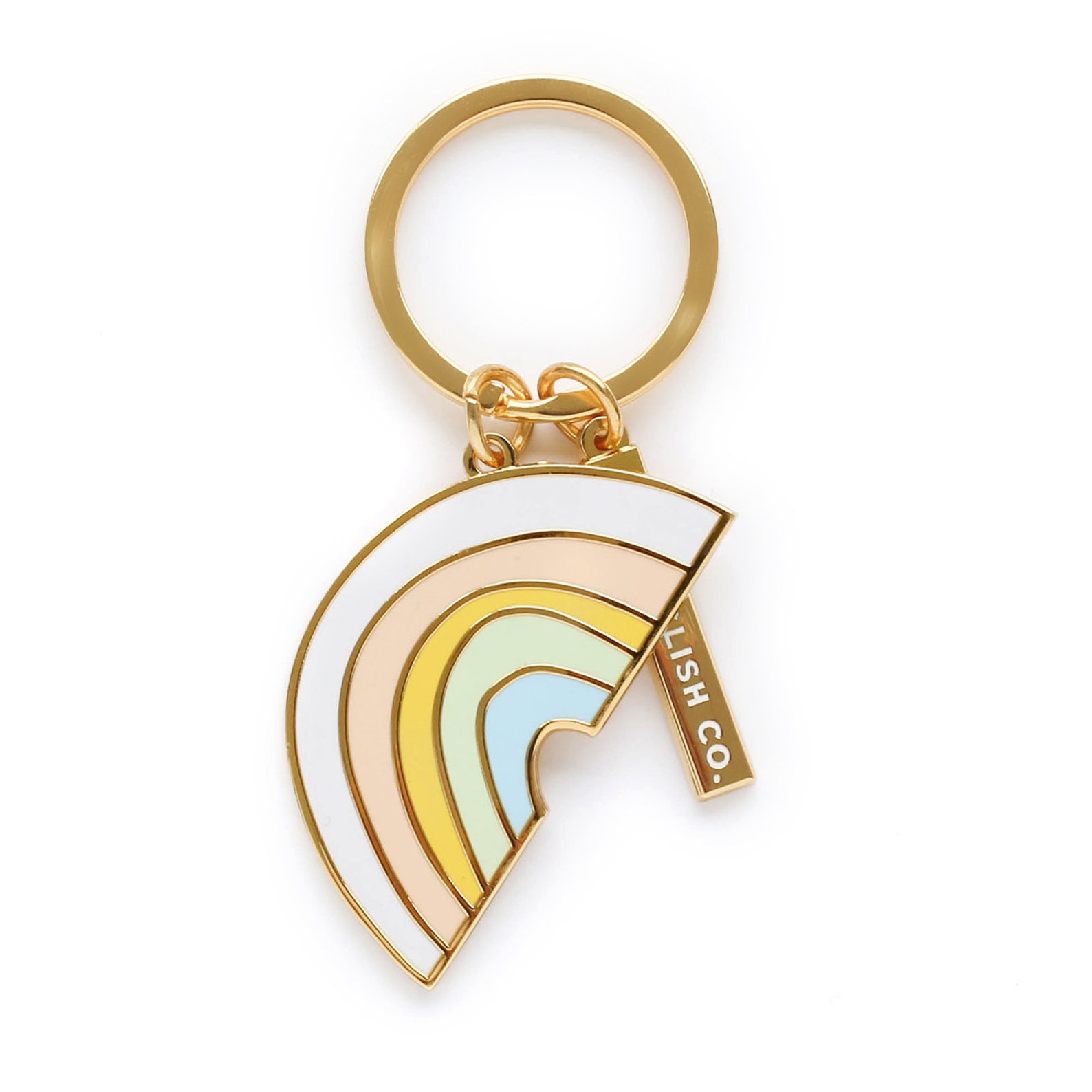 Rainbow Keyring Colourful Keyring Gold Keyring House - Etsy UK