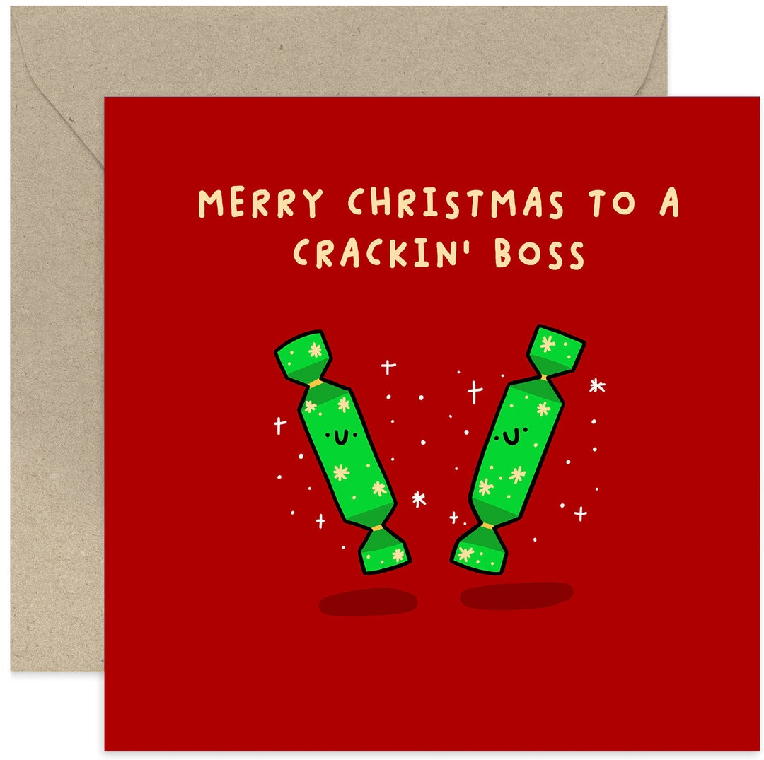 Merry Christmas to A Crackin' Boss Card - Boss Christmas Card - Holiday ...