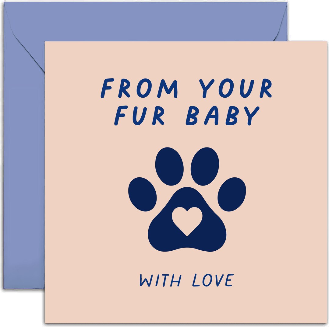 From Your Fur Baby Paw Birthday Card - Birthday Card - Pet Birthday ...