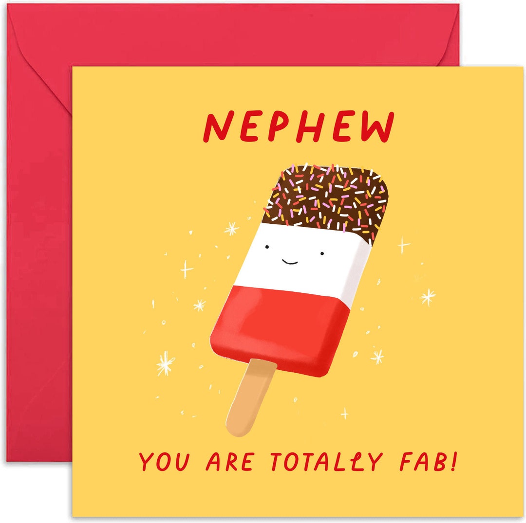 Nephew Totally Fab Joke Card - Birthday Card for Nephew - Funny Card ...