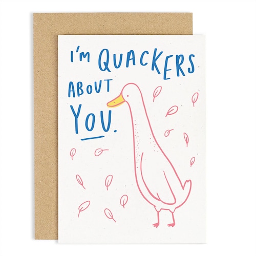 I'm Quackers About You Card Love Card Colourful Card - Etsy