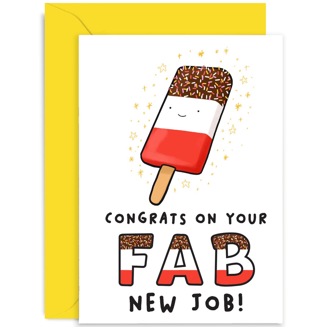 Congrats on Your FAB New Job Card - Congrats Card - Congratulations ...