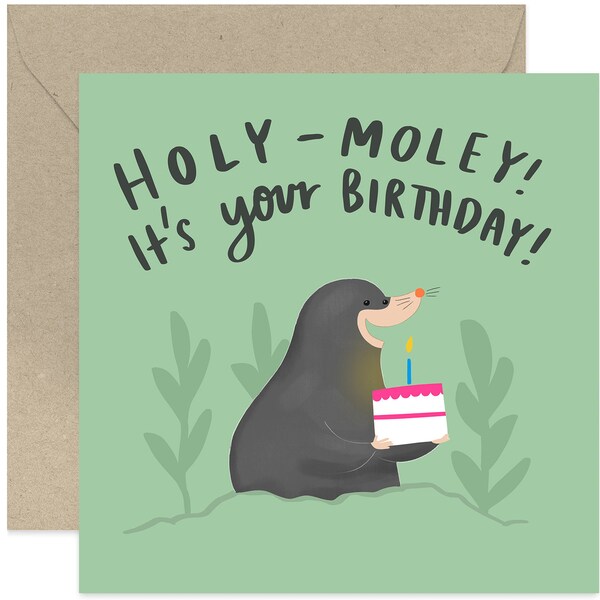 Funny Mole Birthday Card - Etsy