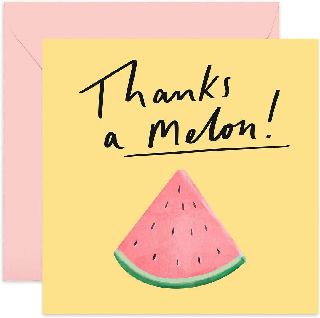 Thank You Watermelon Card - Thanks Card - Thank You Greeting Card ...