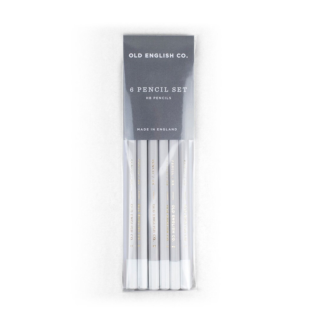 Light Grey and White Pencil Set Grey and White Pencil HB Pencil Set ...