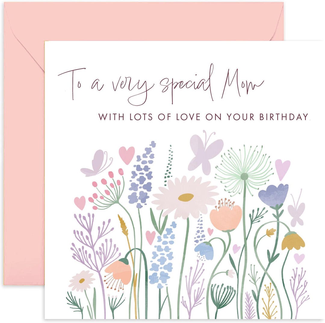 To A Very Special Mom Birthday Card - Mom Birthday Card - Cute Birthday ...