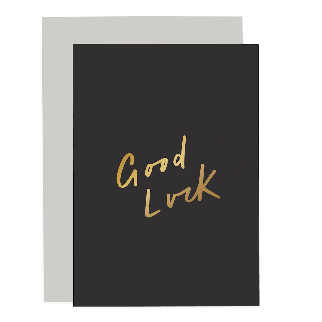 Good Luck Sentiments Greeting Card - Good Luck Card - Foiled Good Luck ...