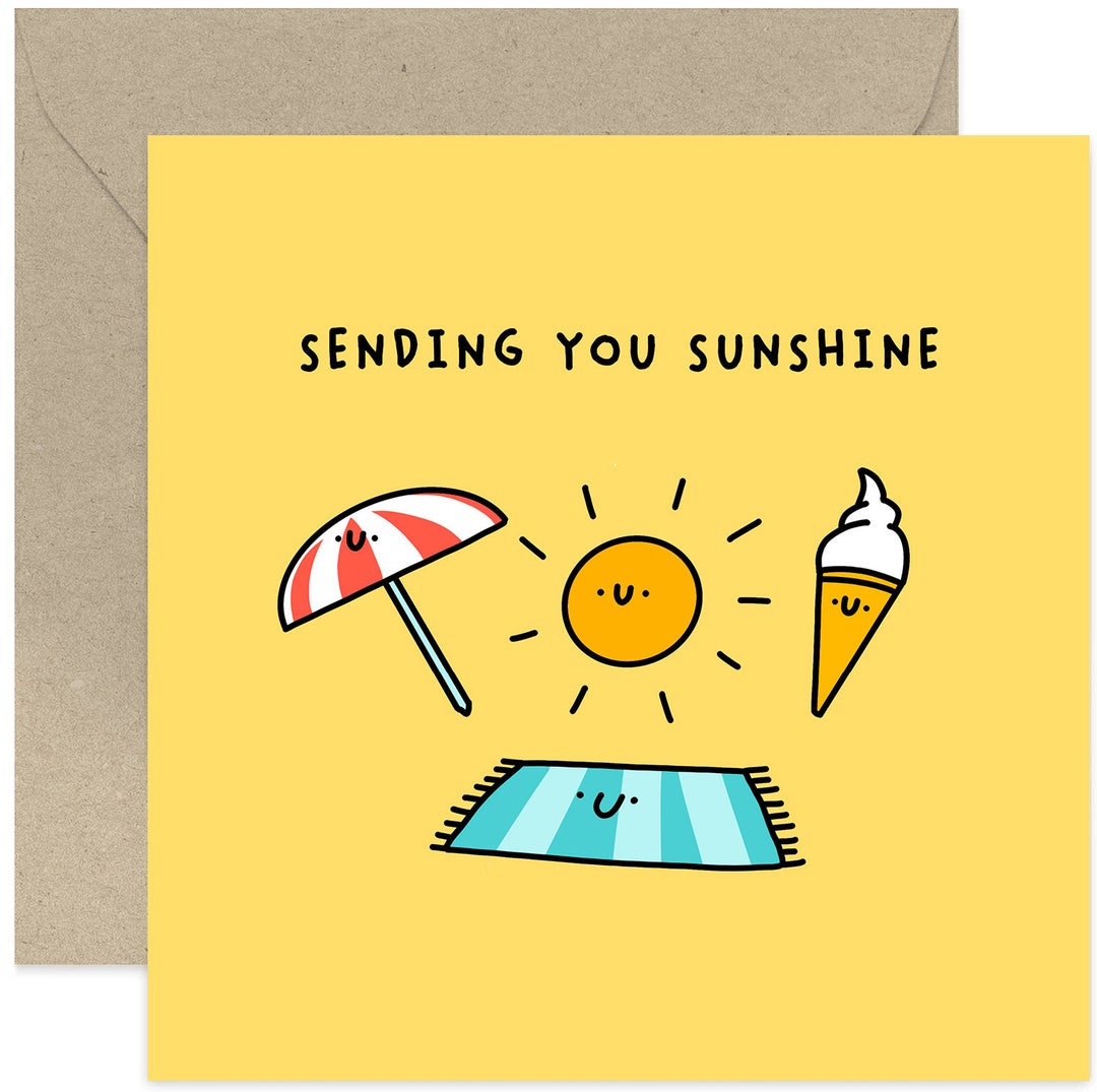 Sending You Sunshine Card - Sympathy Card - Supportive Greeting Card ...
