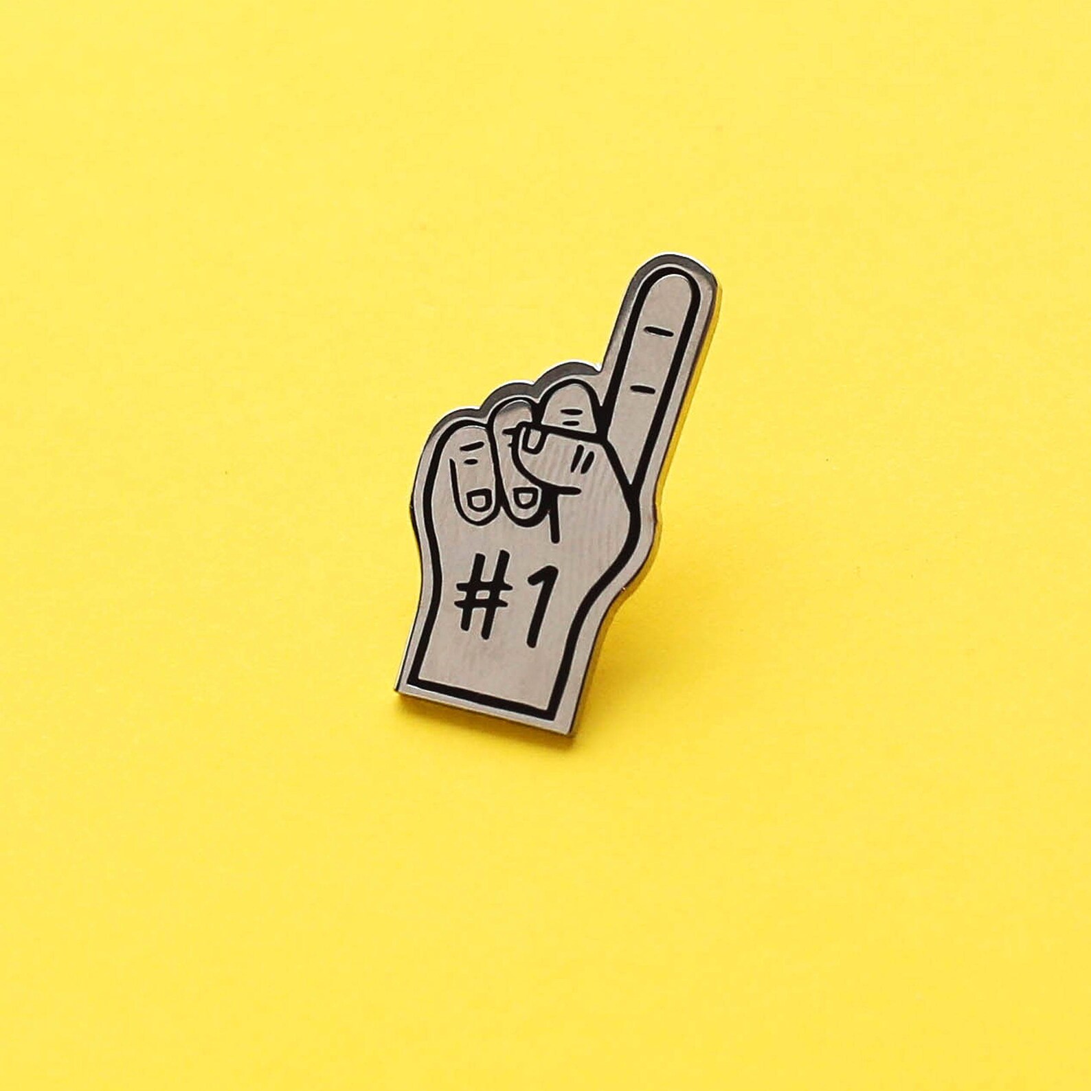 Number One Enamel Pin Foam Finger Enamel Pin Enamel Lapel - Etsy