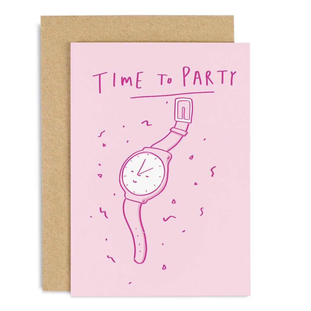 SALE: Time to Party - Birthday Card - Happy Birthday Card - Party Time ...
