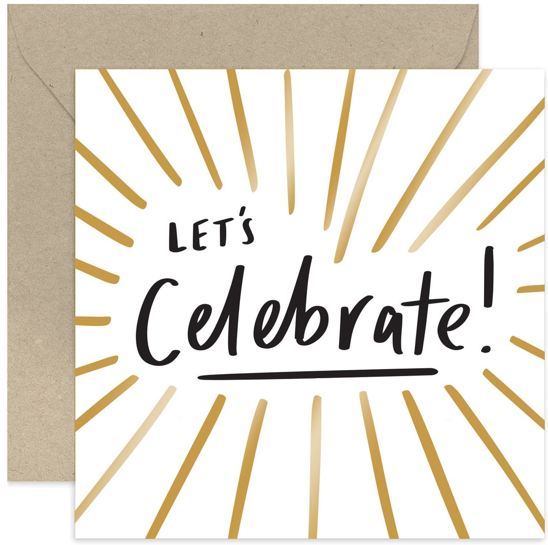 Let's Celebrate Card - Fun Friendship Card - Cute Friendship Greeting ...