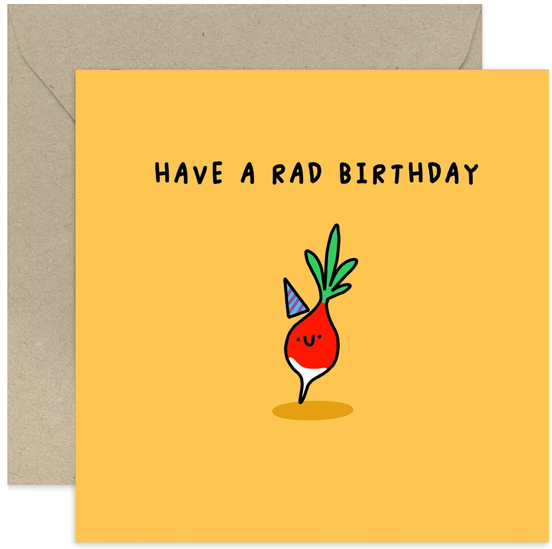 Have A Rad Birthday Card - Happy Birthday Card - Funny Birthday Card ...