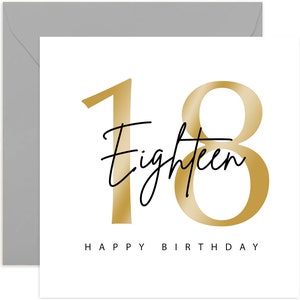 18th Birthday Card - Happy Birthday Card - 18th Birthday Card - Card ...