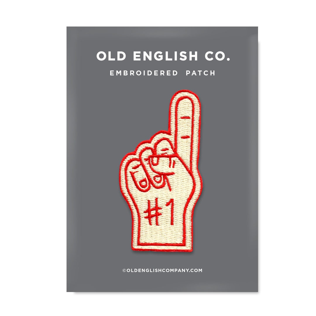 Number One Embroidered Patch Foam Finger Embroidered Patch Stylish ...