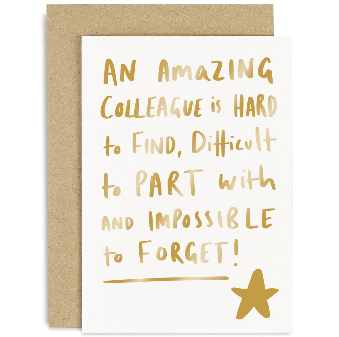 An Amazing Colleague Quote Card - Supportive Card - Good Luck Card ...