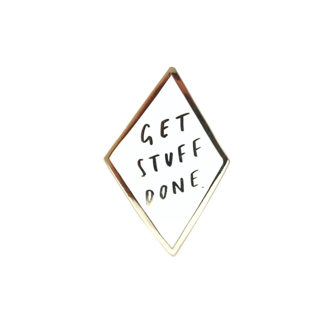 Get Stuff Done Enamel Pin White and Gold Enamel Pin | Etsy