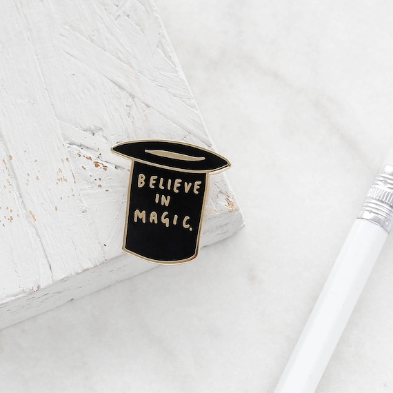 Believe in Magic Enamel Pin Gold Enamel Pin Magic Enamel | Etsy