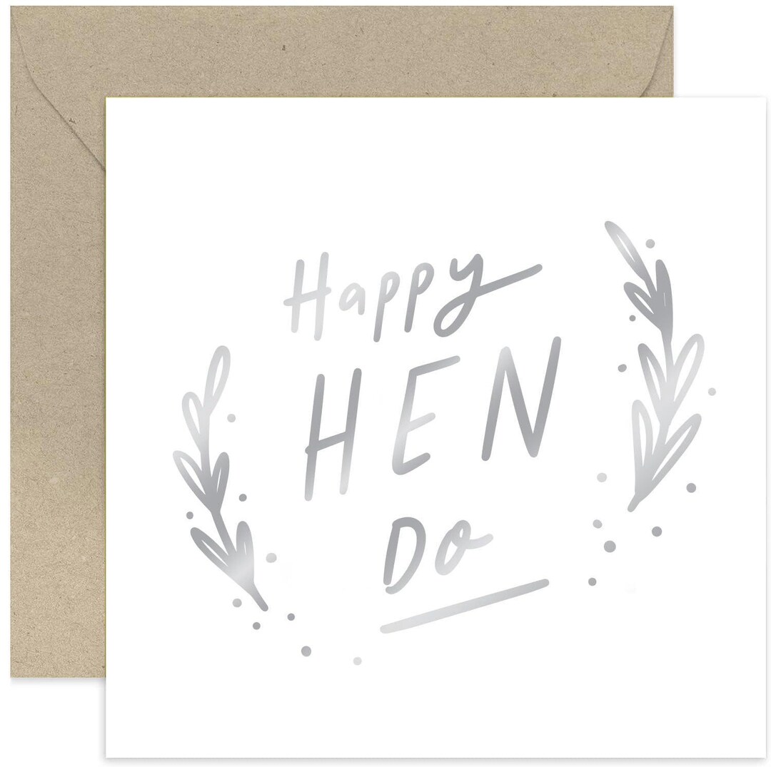 Happy Hen Do Card for Bride to Be - Cute Hen Party Card for Miss to Mrs ...