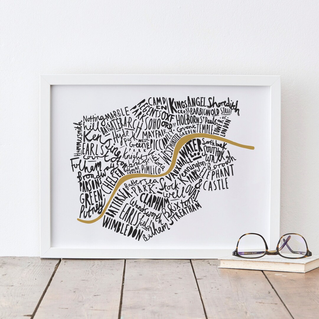 A4 London Print London Map London Poster London Art - Etsy Australia